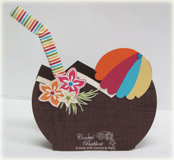 Coconut Shaped Favor Box and card - CCMC2 - Inkspired Treasures