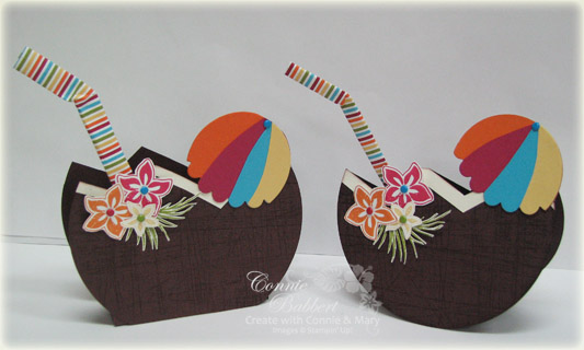 Coconut Shaped Favor Box and card - CCMC2 - Inkspired Treasures